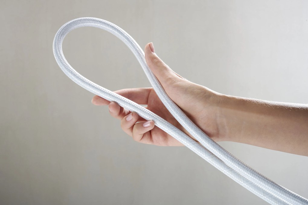 Hansgrohe Designflex, textilní sprchová hadice 2000 mm, bílá matná, HAN-28230700
