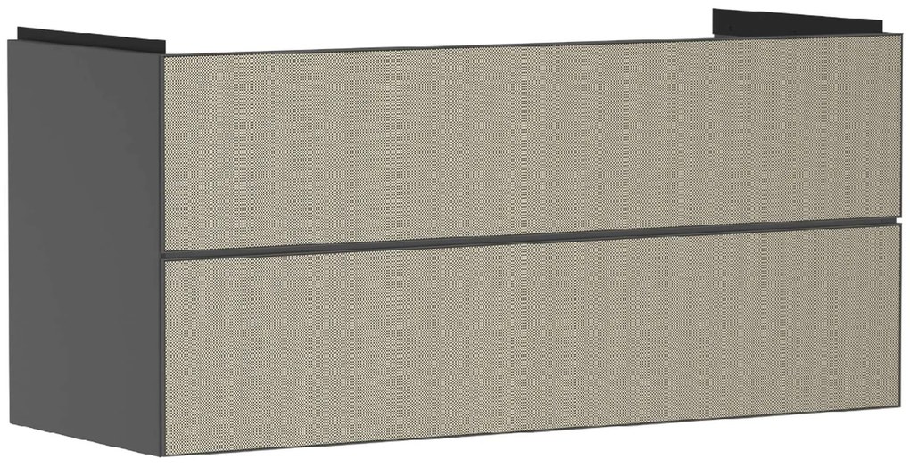 Hansgrohe Xevolos E - Umyvadlová skříňka 118x58x48 cm, 2 zásuvky, matná šedá/bronz 54186390