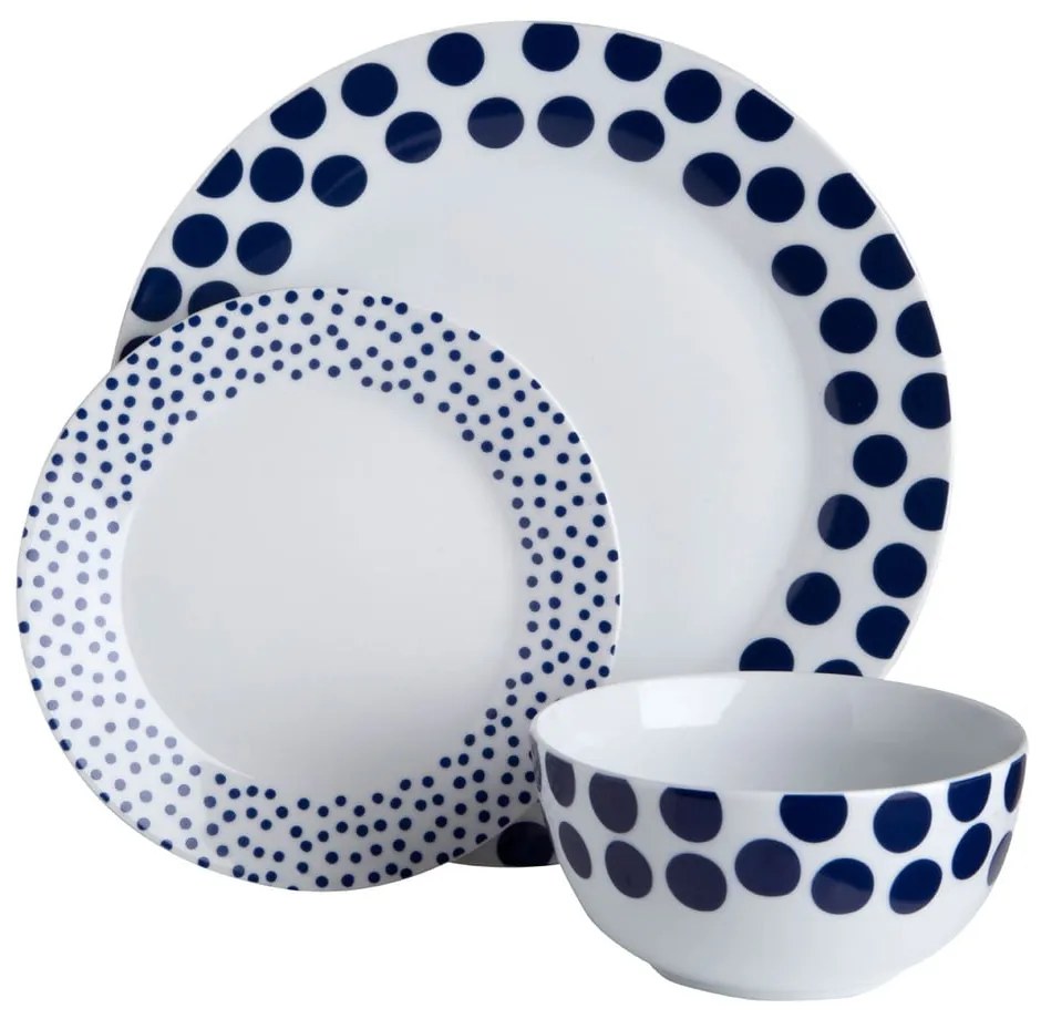 Jídelní sada Premier Housewares Blue Spots, 12ks