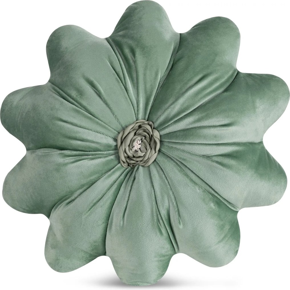 DEKORAČNÍ POLŠTÁŘ FLORES 5 Ø40 CM ŠALVIOVÁ