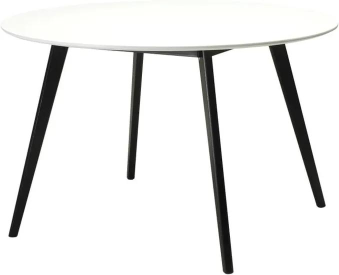 Bílý jídelní stůl s černými nohami Furnhouse Life, Ø 120 cm