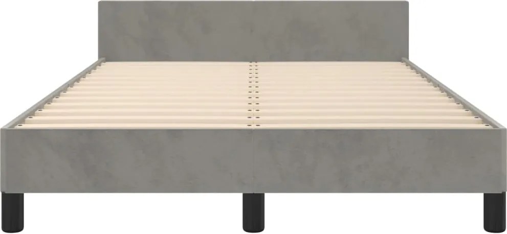 Rám postele bez matrací světle šedá 120x190 cm samet 3270566