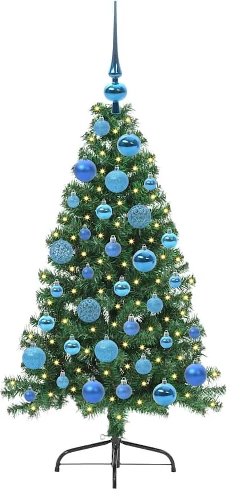 Umělý osvětlený vánoční stromeček Zelená 120 cm PVC 3396996