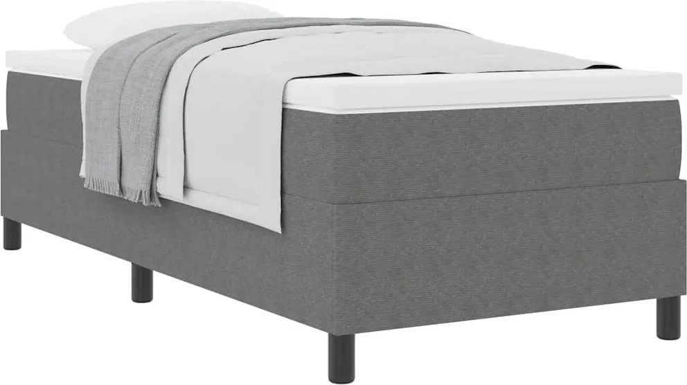 Postel s boxspringem Světle šedá a bílá 90 x 200 cm 3337442