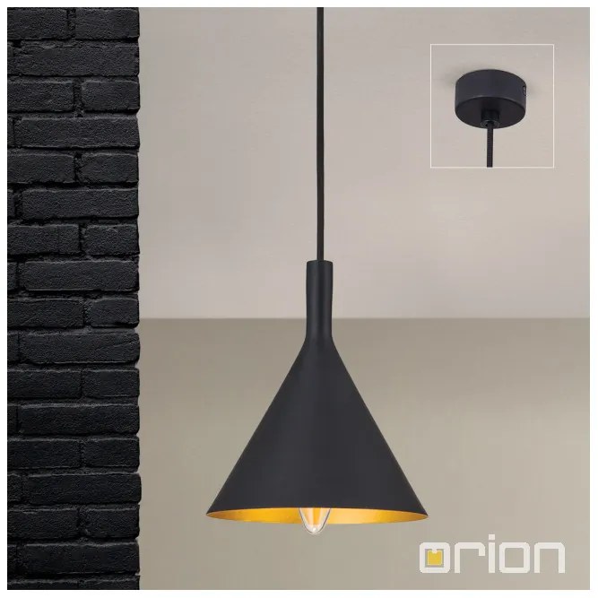 Orion HL6-1627 Závěsné svítidlo GUNDA zlato-černé