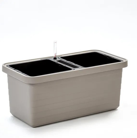 Samozavlažovací velkoobjemový truhlík Berberis DUO taupe 80 cm
