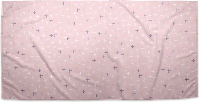 Sablio Ručník Barevné křížky - 50x100 cm