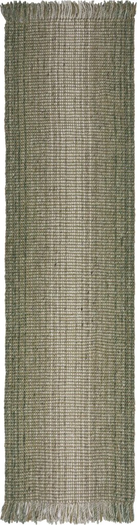 Flair Rugs, Běhoun Mottle Jute Ombre Green, 60x230, zelená, chodba / předsíň