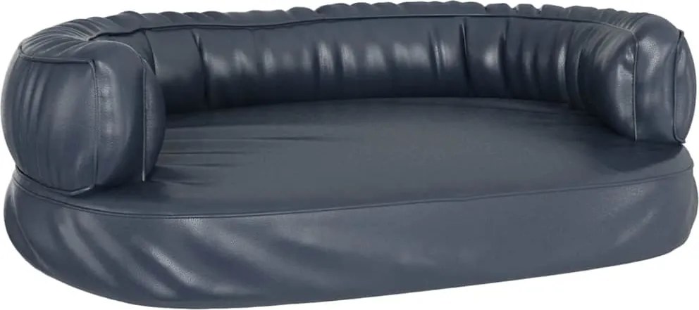 Ergonomický molitanový pelíšek pro psy modrý 75x53cm umělá kůže 171314