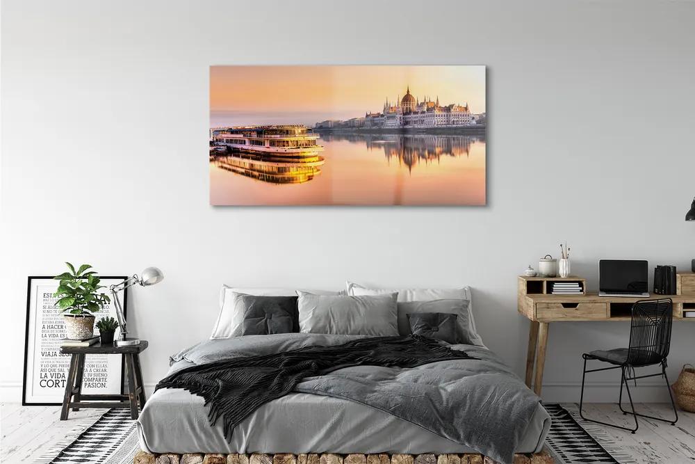 akrylový obraz West mořská loď 140x70 cm