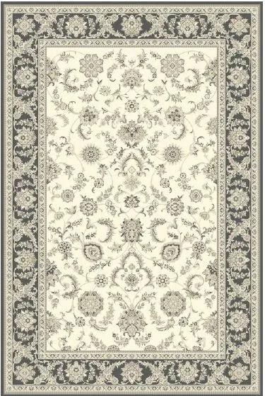 Kusový koberec vlněný Agnella Isfahan Anafi Perla Krémový / Šedý Rozměr: 240x340 cm