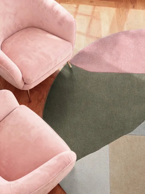 Koberec Ted Baker Westminster Curzon krémový / vícebarevný kruh