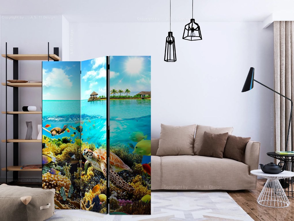 Artgeist Paraván - Heavenly Maldive [Room Dividers] Velikosti (šířkaxvýška): 135x172