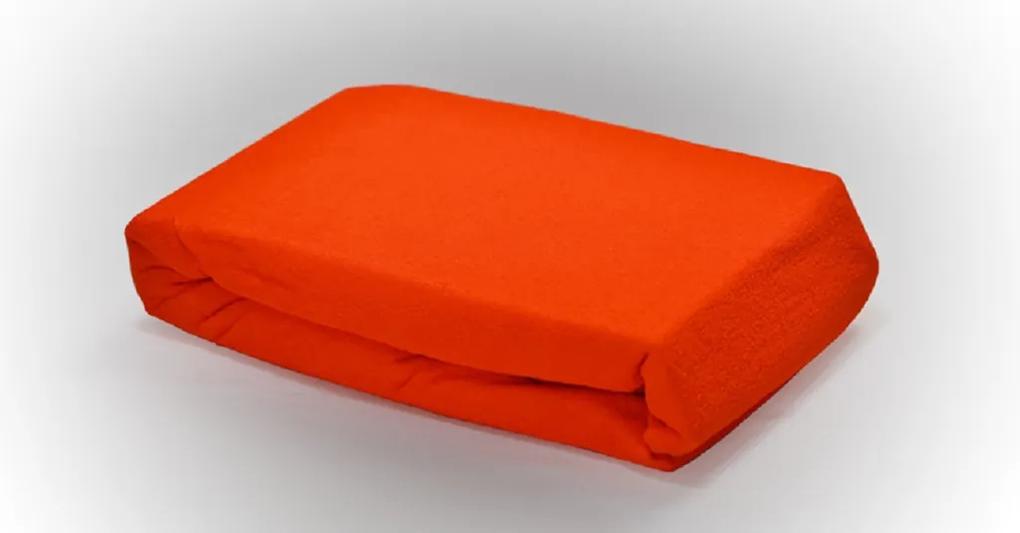 Stanex Froté napínací prostěradlo oranžové ROZMĚR: (š/d/v) 180 x 200 x 20 cm, Barva: ORANŽOVÉ