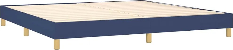 Box spring postel s matrací modrá 200x200 cm textil 3130383