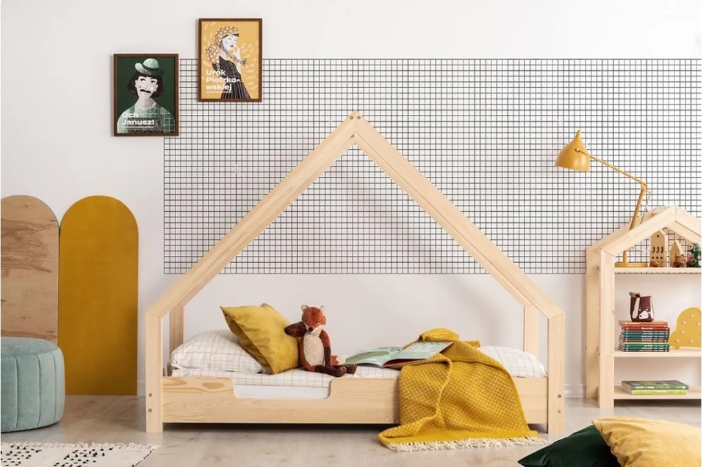 Adeko Dětská postel domeček Loca C Velikost postele: 180x90 cm Barva: dekor přírodní dřevo přírodní