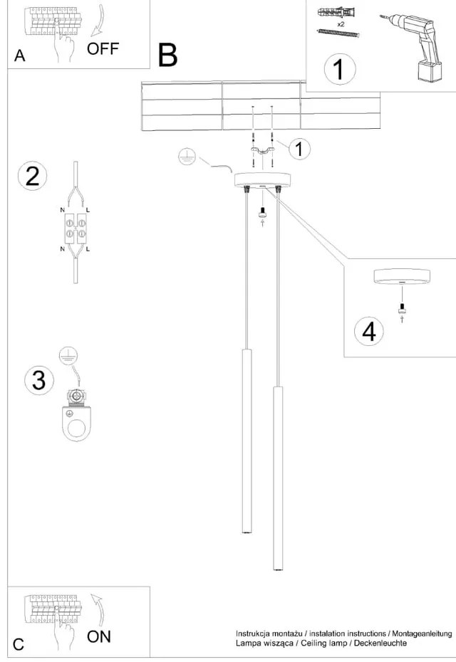 Zelené závěsné svítidlo ø 15 cm Fideus – Sollux