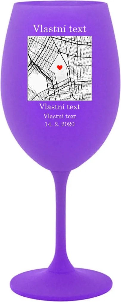 Personalizovaná sklenice s mapou