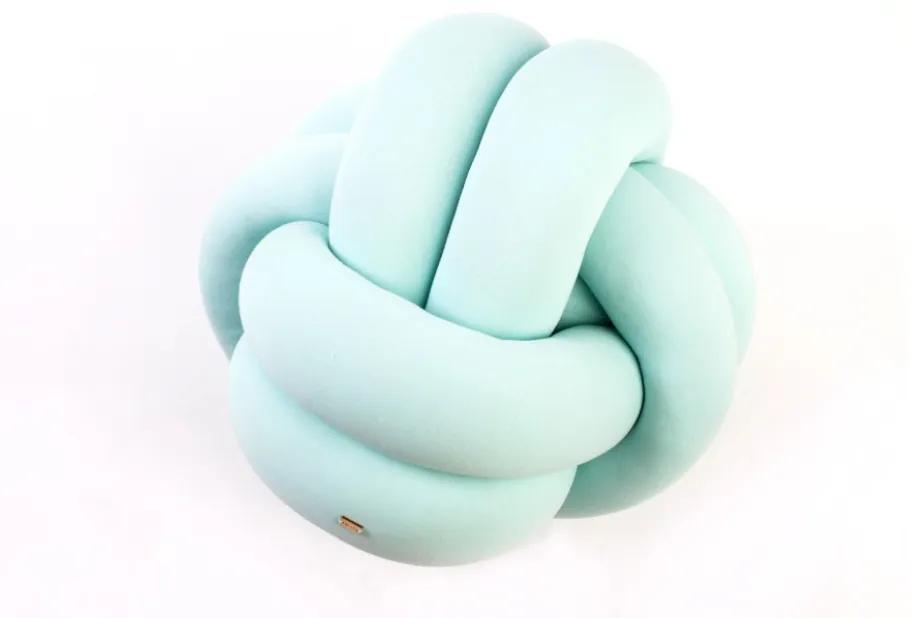 Woodnwool Polštářek uzel Miniball, 23x23 cm Barva: baby modrá