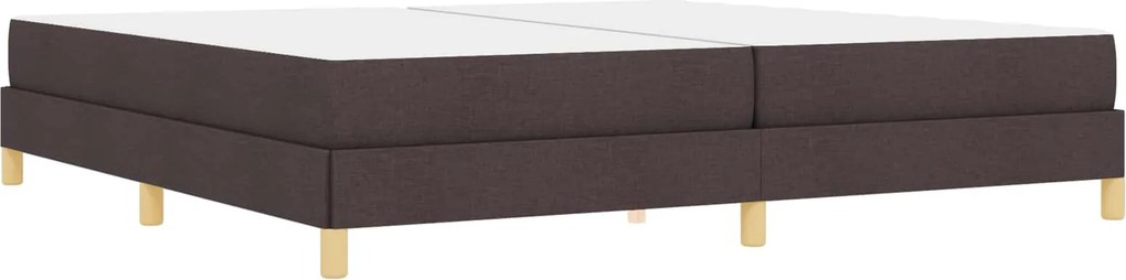 Postel s boxspringem s matrací Tmavě hnědá 200 x 200 cm textil 3398594