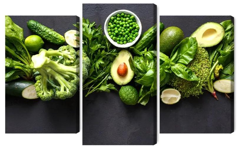 Vícedílný obraz Zelená Zelenina Nedostatek Nedostatek Přírodní plátno 180x120