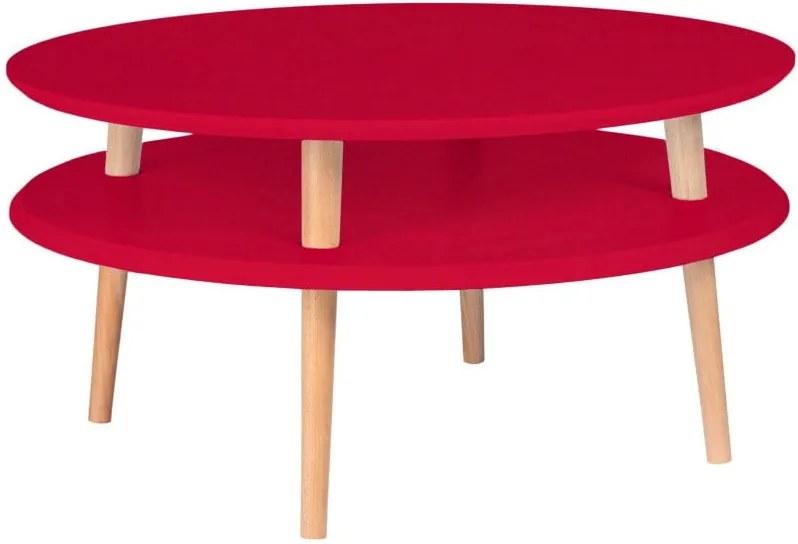 Červený konferenční stolek Ragaba Ufo, ⌀ 70 cm