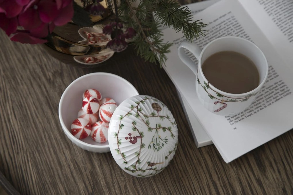 KÄHLER Porcelánová dózička Hammershøi Christmas, multi barva, porcelán