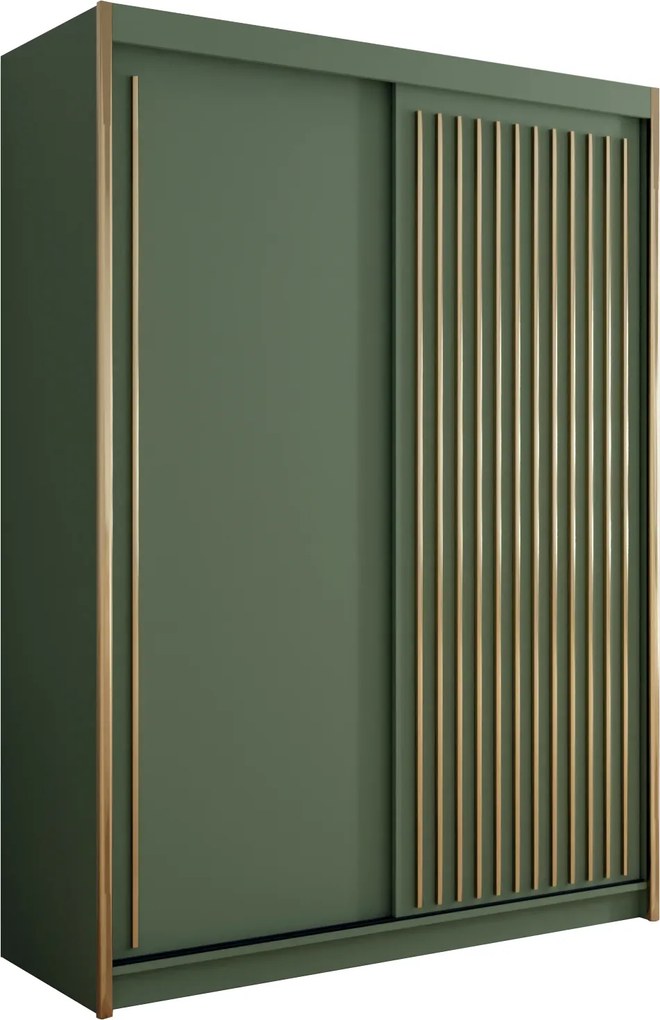 ARK Šatní skříň GREEN bez zrcadla, Zelená 150 cm