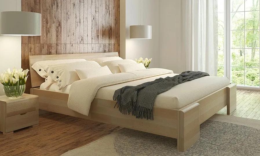 Buková postel s úložným prostorem - Hessler   , Buk přírodní, 180x200 cm