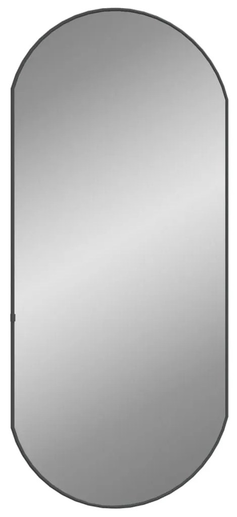 Nástěnné zrcadlo černé 90x40 cm oválné - Default Title