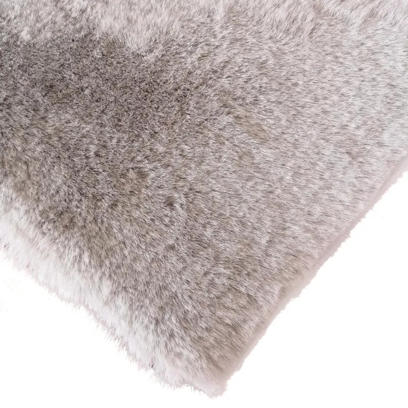 Tribeca Design Kusový kruhový koberec Faux Fur Light Grey Rozměry: 120x120 cm