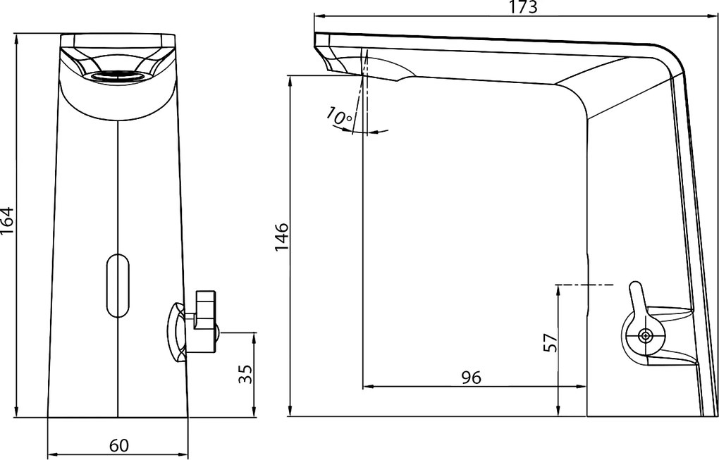 Sapho Sapho, Senzorová stojánková baterie s regulací teploty, 6V DC (4xAA), černá mat, PS190B