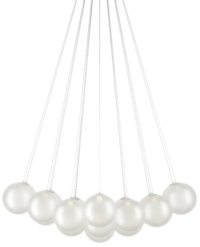 Lodes Random Cloud 23 ø23, závěsné svítidlo LED 23 x 5W 2700K, bílé sklo, rozměr 141x115cm