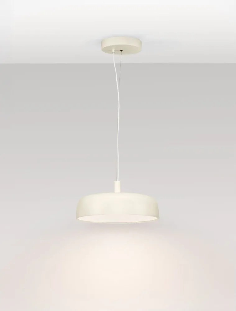 Krémové hliníkové LED stmívatelné závěsné svítidlo ø 40 cm Noelia – Nova Luce