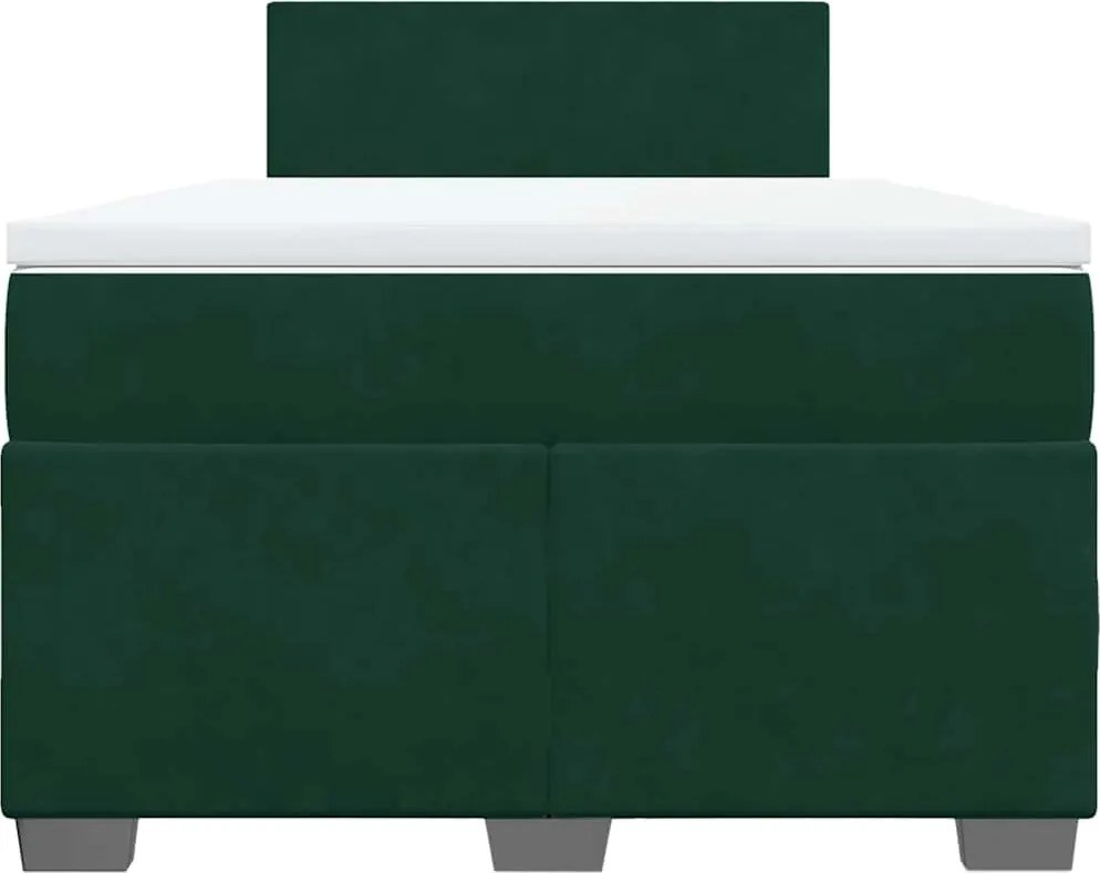 Box spring postel s matrací tmavě zelená 120 x 200 cm samet 3288579