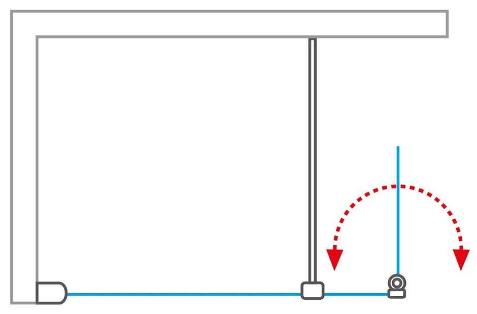 Roth Pevná boční stěna se sklopným dveřmi TCW1 - bez vaničky Varianta: šířka: 1400cm, orientace: Uni - (TCW1 1400 - 745-1400000-00-02), Barva profilů a typ výplně: profily: brillant, výplň: transparent