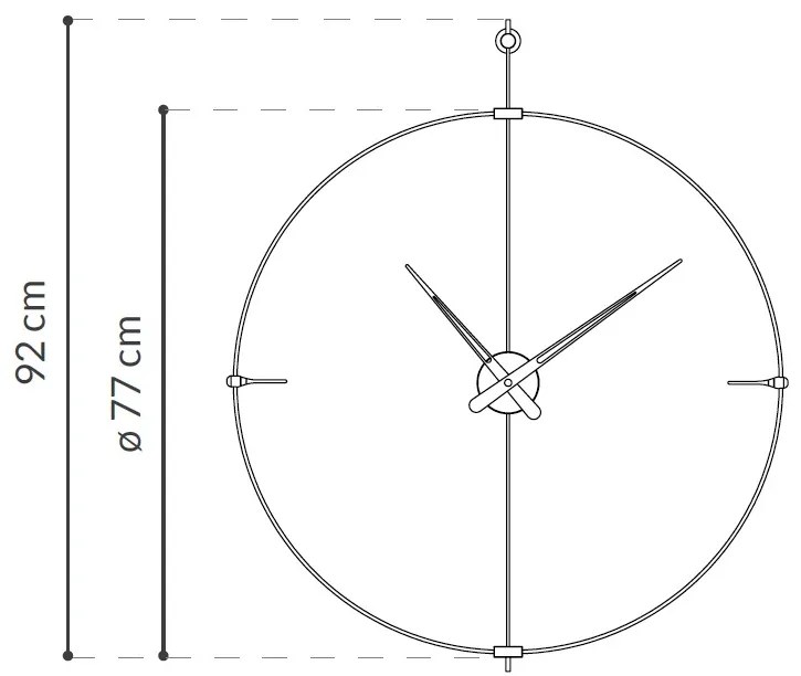 Designové nástěnné hodiny Nomon Bilbao Graphite Small 92cm