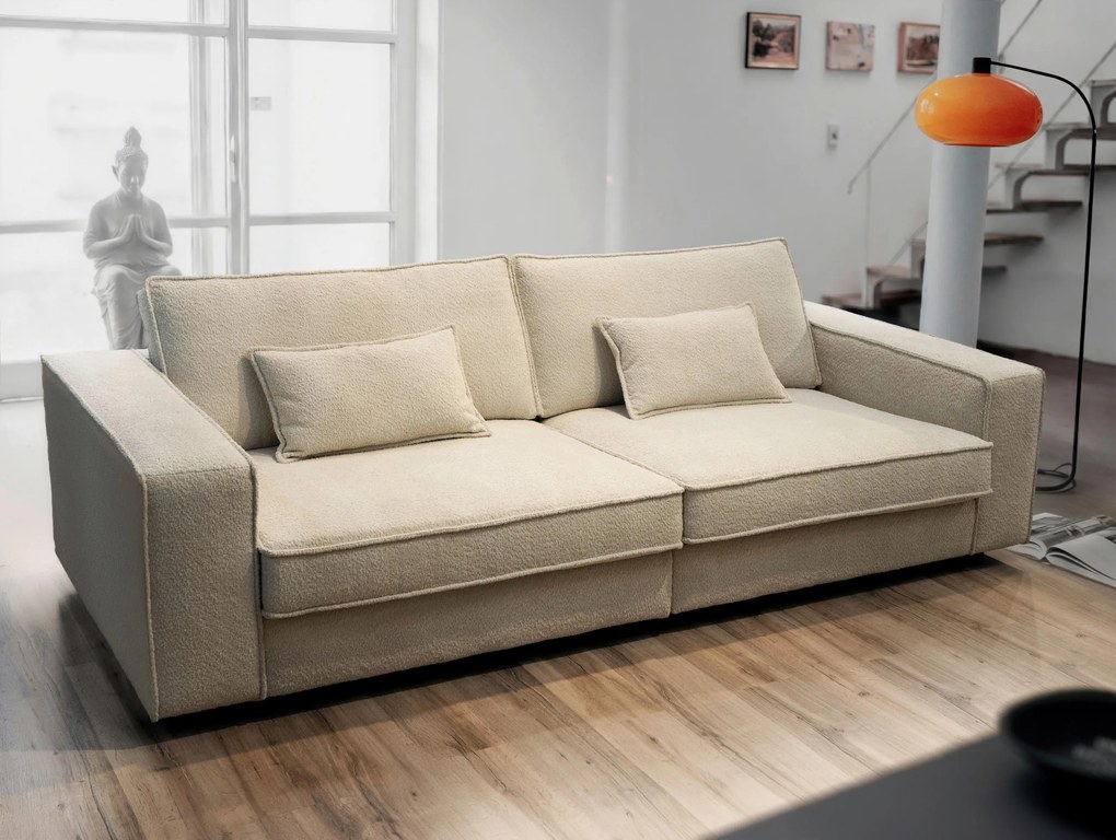 XXXLutz POHOVKA BIG SOFA, plast, textil, kompozitní dřevo, béžová MID.YOU - Pohovky - 000694009503
