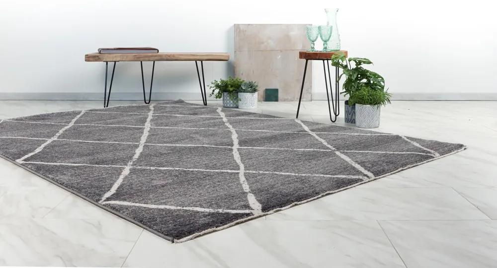 Lalee Kusový koberec Agadir 501 Silver Rozměr koberce: 200 x 290 cm