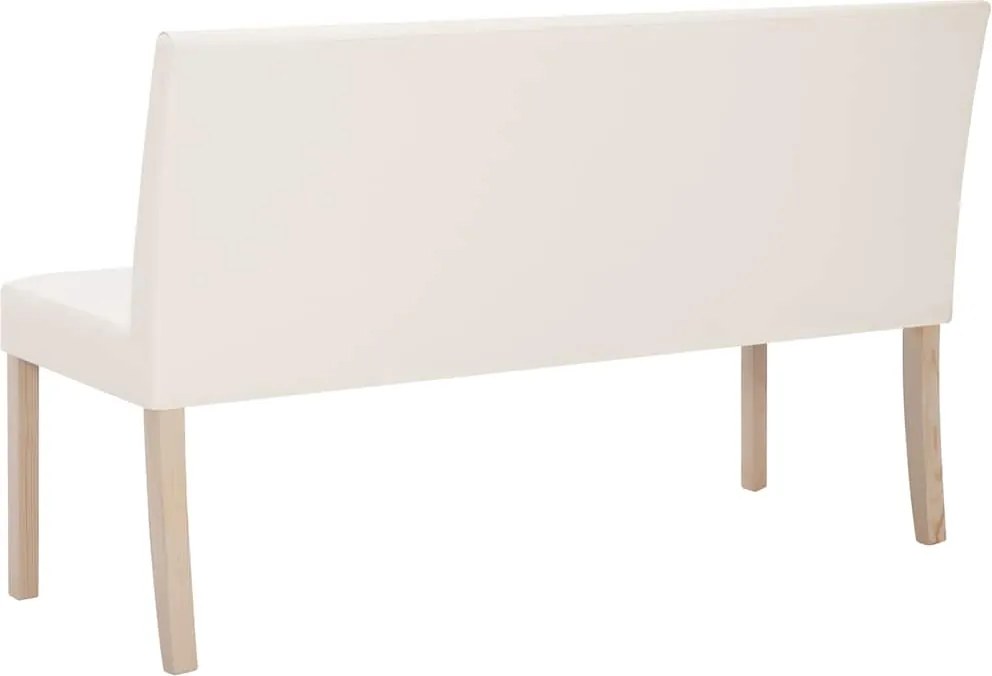 Lavice 139,5 cm krémová umělá kůže 281330