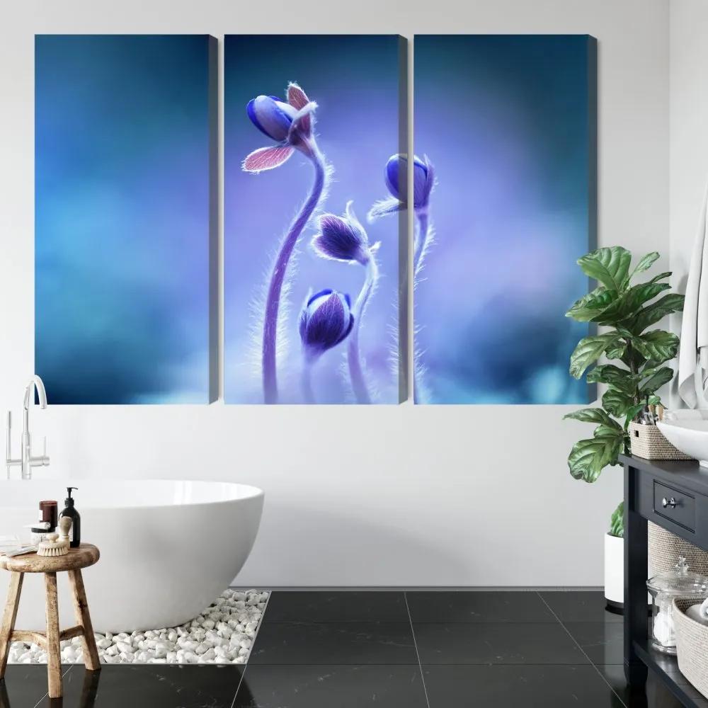 Vícedílný obraz Jemné Květiny V Makro Měřítku Nedostatek Nedostatek Plátno Canvas 180x120