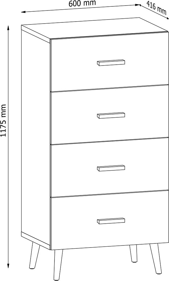 Obývací stěna BRILLO s komodou | 220 cm + 120 cm | dub ribbeck/bílá