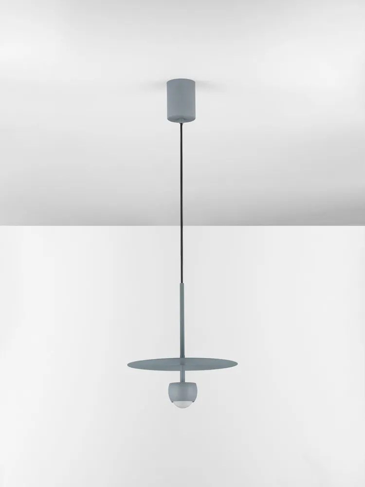 Šedomodré hliníkové LED závěsné svítidlo ø 30 cm Edem – Nova Luce