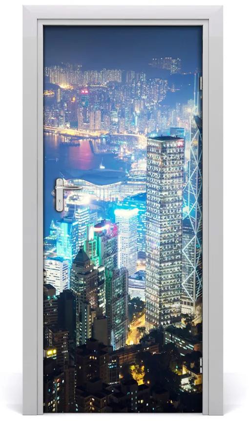 Fototapeta samolepící na dveře Hong kong noc 75x205 cm