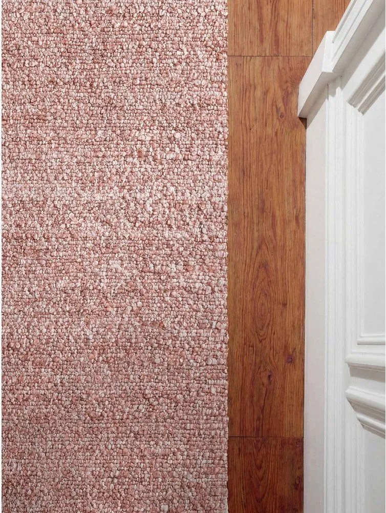 Starorůžový ručně tkaný běhoun z materiálu bouclé 80x200 cm Notting Hill Portobello – Ted Baker