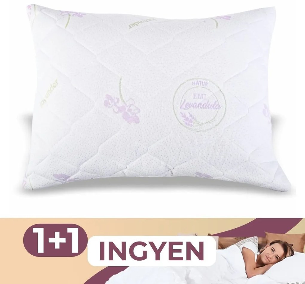 Polštář prošívaný antialergický Lavender EMI 1+1 ZDARMA: Polštář 70x50 cm