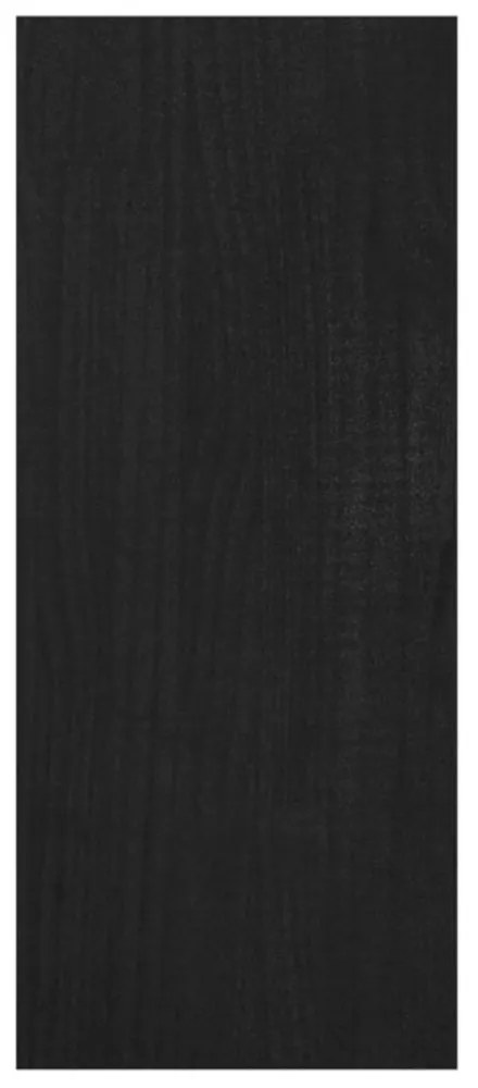 Petromila Knihovna / dělicí stěna černá 100 x 30 x 71,5 cm borovice