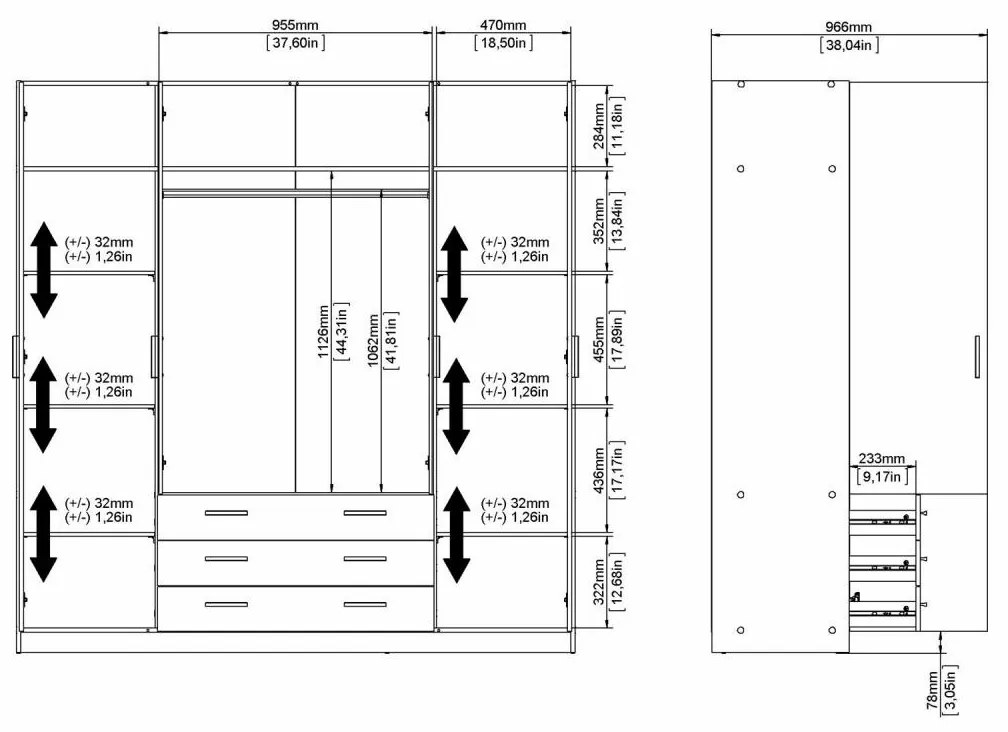 Tvilum Šatní skříň Spike 086 bílá