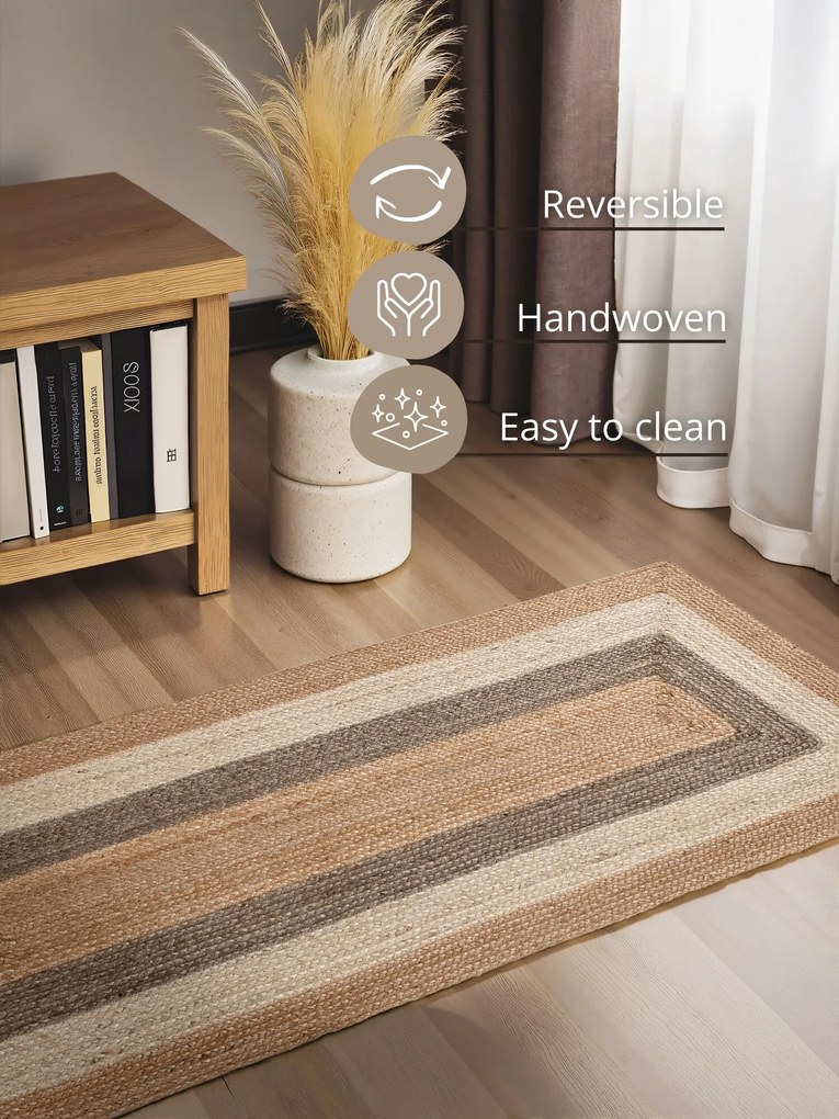 Hanse Home, Běhoun Juno 106327 Natural Gold Multicolor, 80x300, vícebarevná, chodba / předsíň