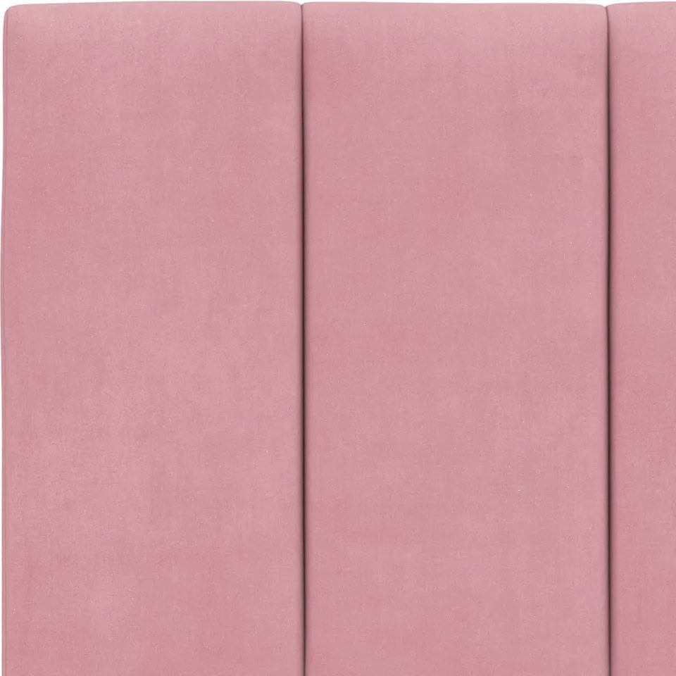 Postel s matrací Hanko růžová 160 x 200 cm samet 3208609